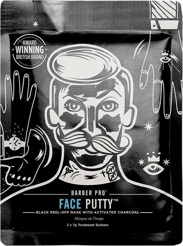Barber Pro Face Putty Mask 3 X 7G - LF Hair and Beauty Supplies